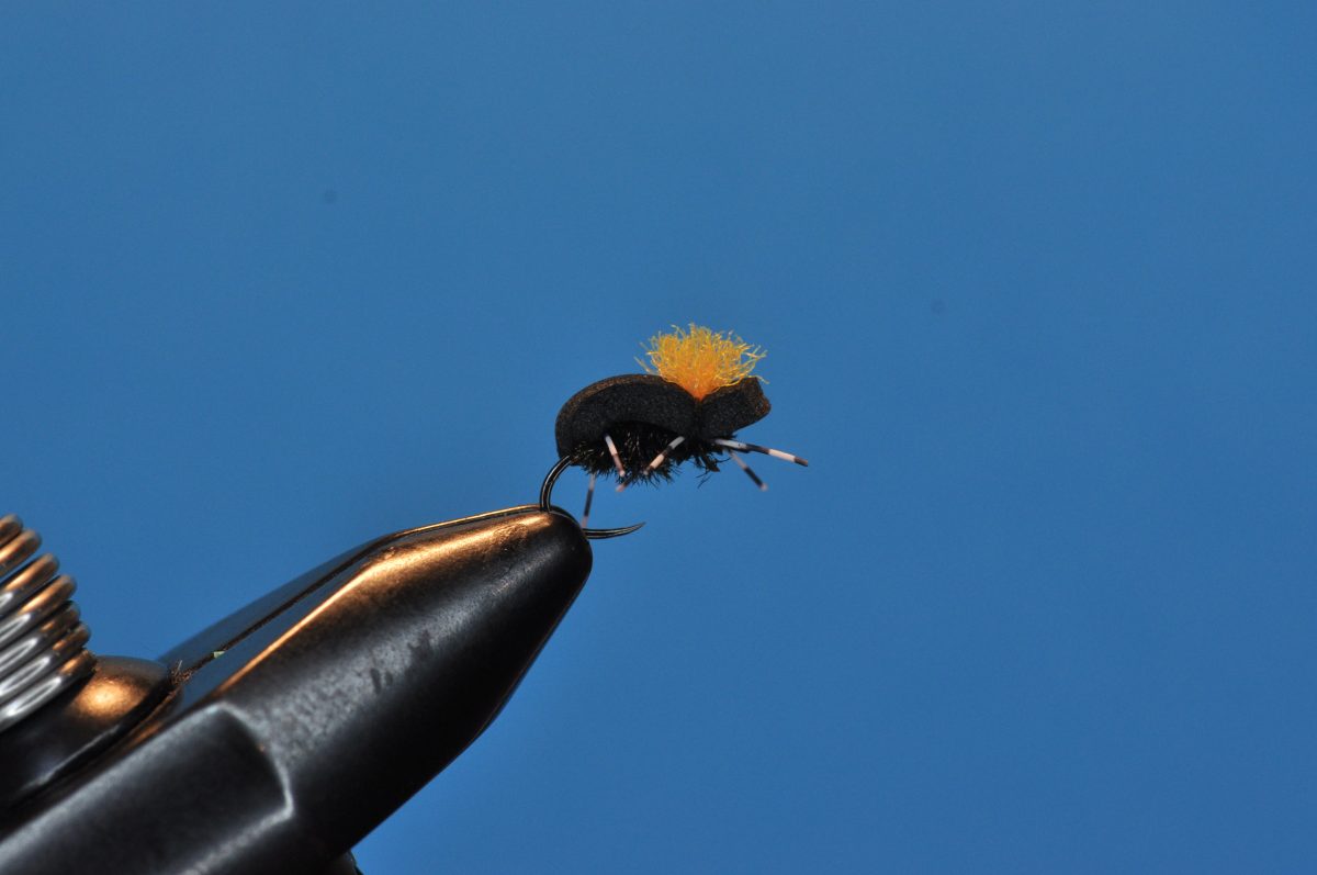 Foam Beetle Fly Step-by-Step - The Fat Fingered Fly Tyer